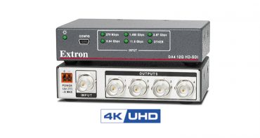 Extron Ships Four-Output 12G-SDI Distribution Amplifier for 4K/60 Video – rAVe [PUBS]