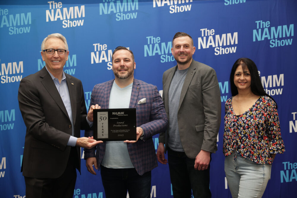 Sound Productions Honored with NAMM Milestone Award – rAVe [PUBS]